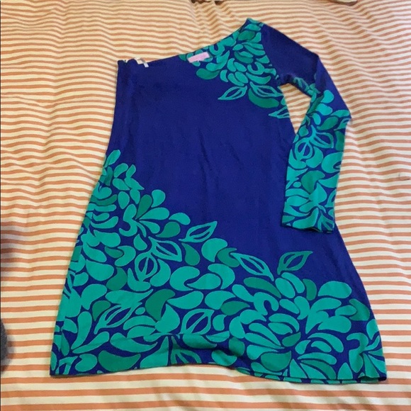 Lilly Pulitzer | Dresses | Lilly Pulitzer Whitaker One Shoulder Sleeve ...